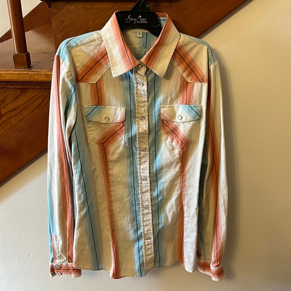 Resistol | Tops | Sherry Cervi By Resistol Pearl Snap Shirt Small ...